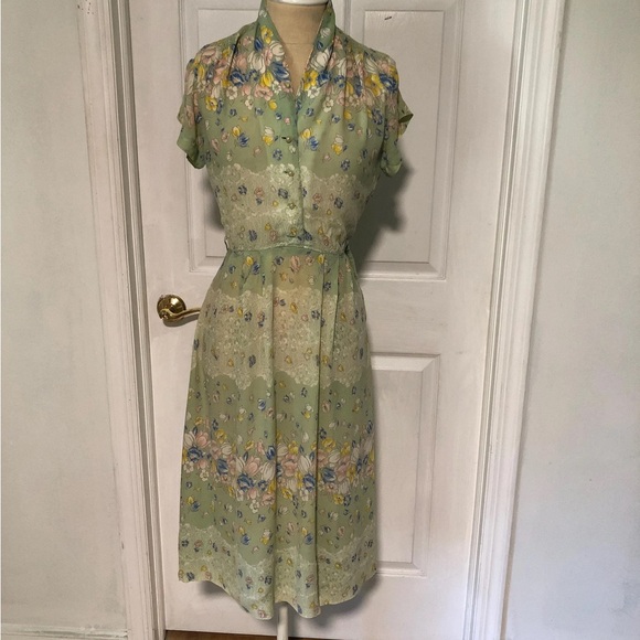 Vintage | Dresses | Vintage 93s Floral Print Rayon Day Dress | Poshmark